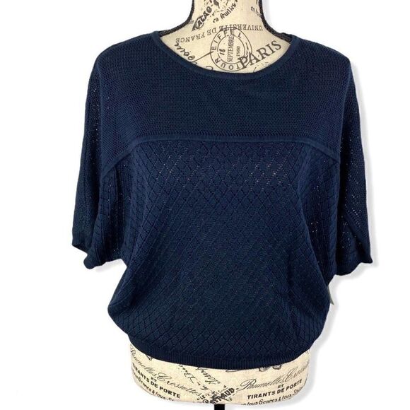 Magaschoni | Sweaters | Magaschoni Scoopneckgeometric Print Blacktop ...